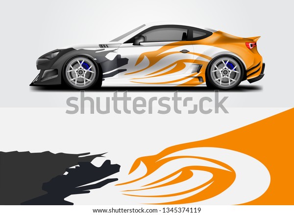Livery decal car vector , supercar, rally, drift . Graphic abstract ...