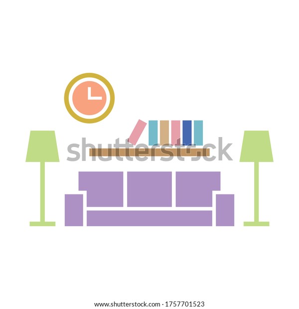 Living Room Interior Design Symbol Icon Stock Vector (Royalty Free ...