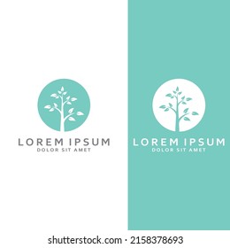 Living Tree Logo Design Using Vector Stock Vector (Royalty Free ...