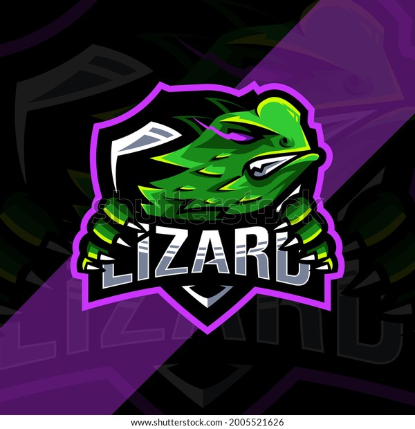 Lizard Mascot Logo Esport Template Design: Vector có sẵn (miễn phí bản ...