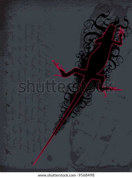 Lizard On Letter Stock Vector (Royalty Free) 9568498 | Shutterstock