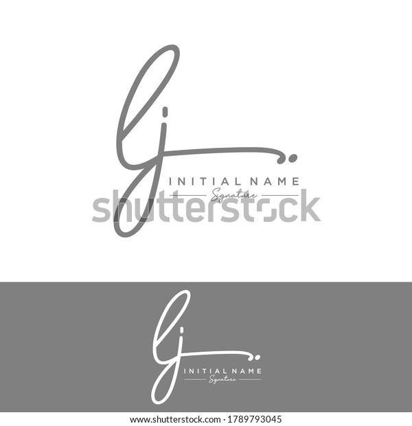 Lj Initial Letter Handwriting Signature Logo Stock Vector (Royalty Free ...