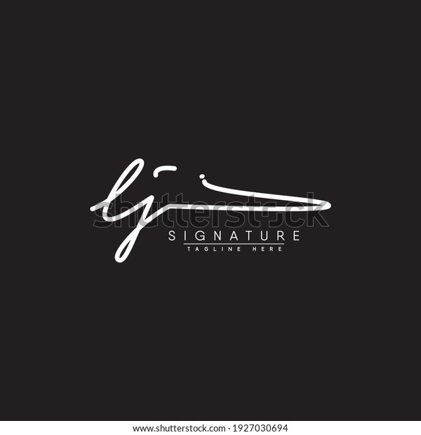 Lj Initial Letter Logo Handwritten Signature Stock Vector (Royalty Free ...