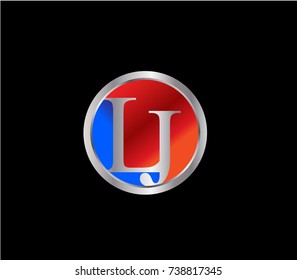 Lj Letter Logo Design Circle Blue Stock Vector (Royalty Free) 738817345 ...