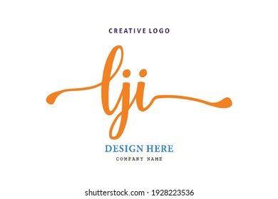 Lji Lettering Logo Simple Easy Understand Stock Vector (Royalty Free ...