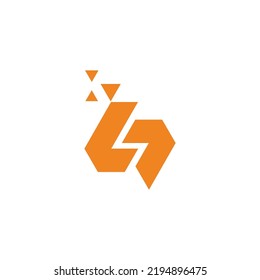 Lji Technology Initials Logo Icon Illustration Stock Vector (Royalty ...