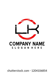 Lk Initial Logo Circle Template Vector Stock Vector (Royalty Free ...