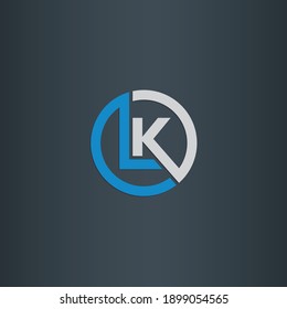 Lk Logo Design Vector Illustration Stock Vector (Royalty Free ...