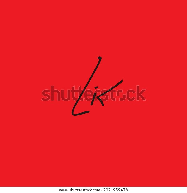 Lk Signature Initial Logo Template Vector Stock Vector (Royalty Free ...