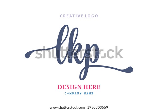 Lkp Lettering Logo Simple Easy Understand Stock Vector (Royalty Free ...