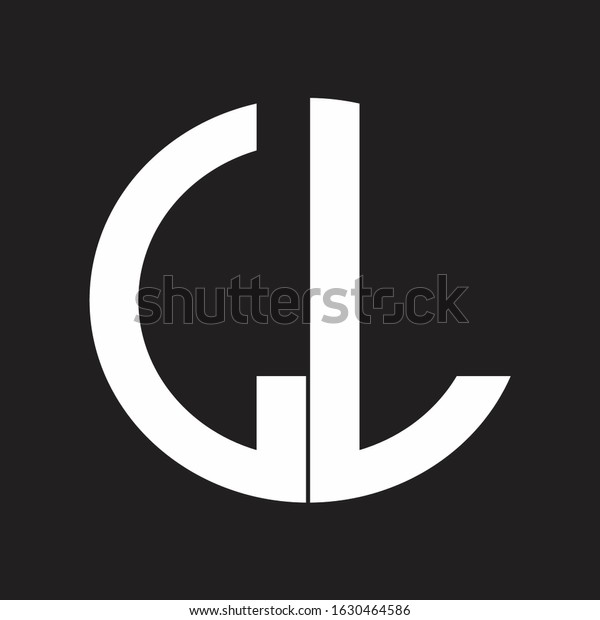 Ll Initial Logo Design Monogram Isolated Stock Vector (Royalty Free ...