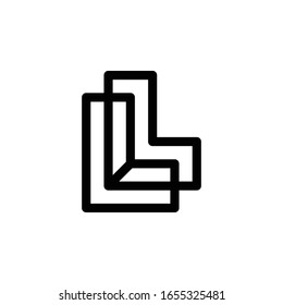 Ll Monogram Bold Line Logo Vector Stock Vector (Royalty Free) 1655325463