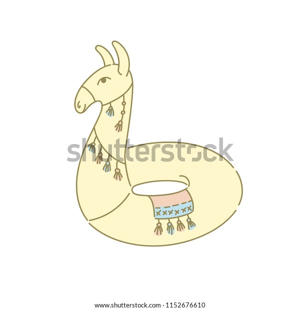 Llama Alpaca Pool Ring Floater Rubber Stock Vector (Royalty Free ...