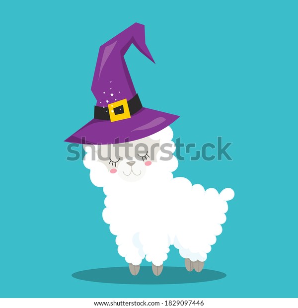 Llama Halloween Design Vector Illustration Stock Vector (Royalty Free ...