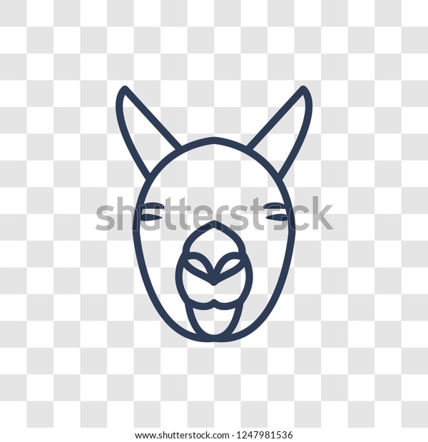 Llama Icon Trendy Linear Llama Logo Stock Vector (Royalty Free ...