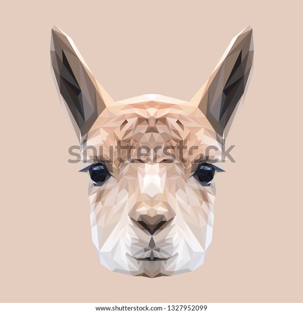 Llama Low Poly Design Triangle Vector Stock Vector (Royalty Free ...