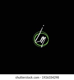 Lm Initial Handwritten Calligraphy Monogram Logo Stock Vector (Royalty ...