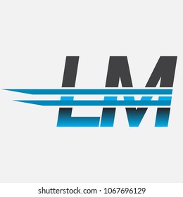 Lm Initial Logo Company Name Colored Stock Vector (Royalty Free) 1067696129