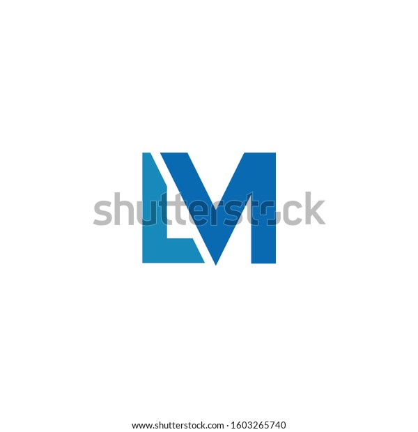 Lm Logo Design Creative Identity: vector de stock (libre de regalías ...