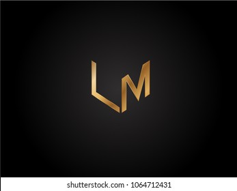 Lm Square Shape Letter Logo Design Stock Vector (Royalty Free ...
