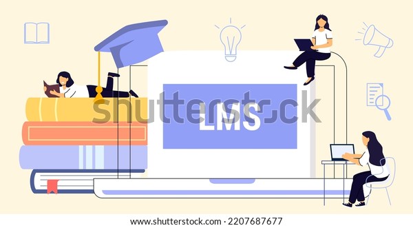 Lms Learning Management System Software Application Stock Vector ... Lms Learning Management System Software Application Stock Vector ...