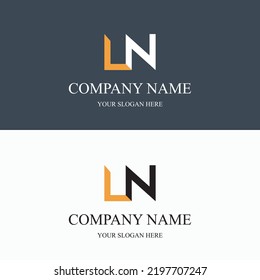 Ln Initial Letter Logo Clothing Modern Stock Vector (Royalty Free ...