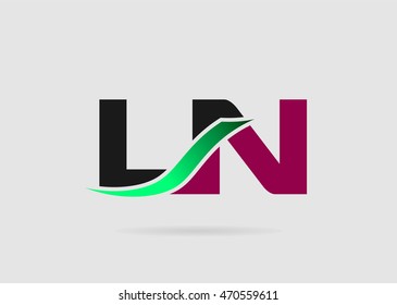 Ln Logo Vector Graphic Branding Letter Stock Vector (Royalty Free ...