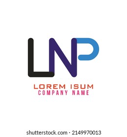 Lnp Lettering Logo Simple Easy Understand Stock Vector (Royalty Free ...