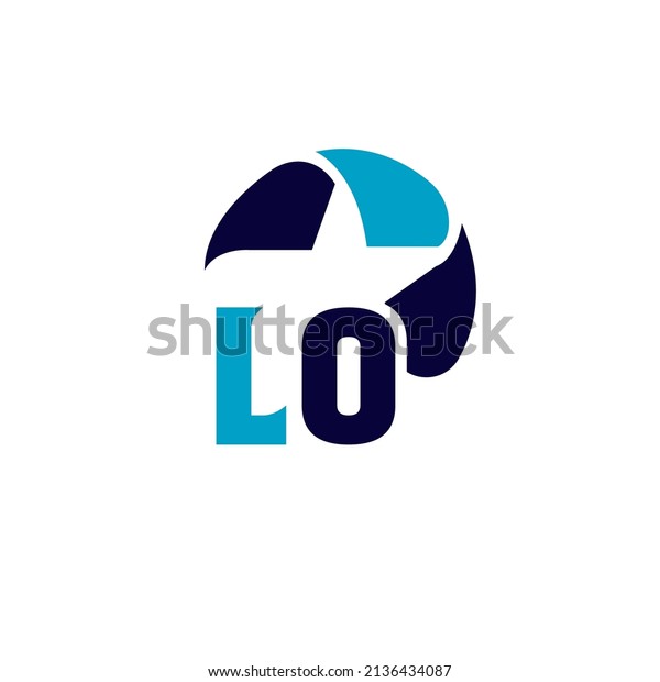 Diseño del logo de LO. Diseño: vector de stock (libre de regalías ...