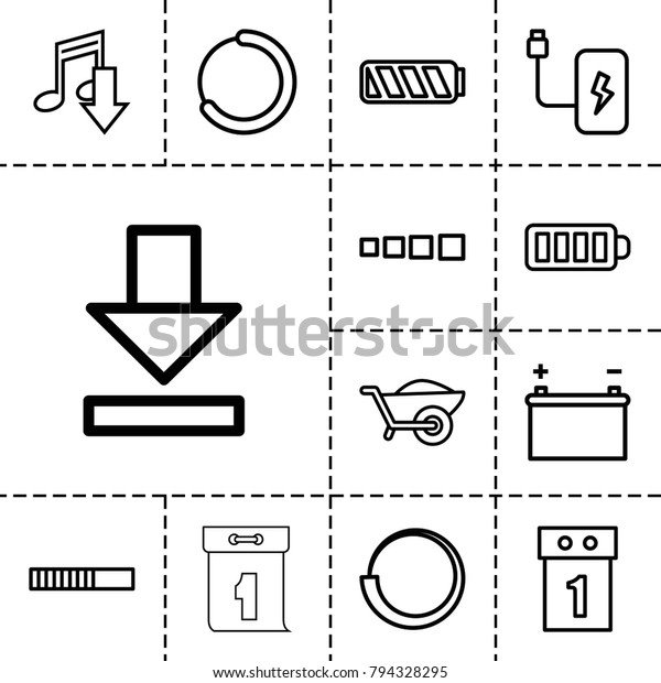 Load Icons Set 13 Editable Outline Stock Vector (Royalty Free ...