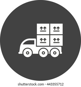Loaded Truck Icon Stock Vector (Royalty Free) 1165031350 | Shutterstock