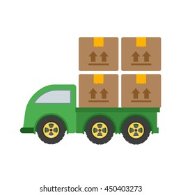 Loaded Truck Stock Vector (Royalty Free) 450403273 | Shutterstock