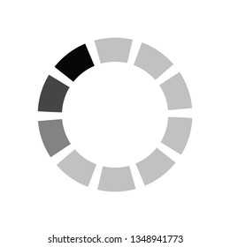 White Loading Icon On Black Background Stock Illustration 1615479385