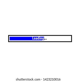 Loading Bar Icon Black Blue Version Stock Vector (Royalty Free ...