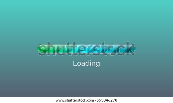 Loading Bar Modern Striped Colorful Processing Stock Vector (Royalty ...
