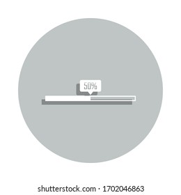 Loading Bar Percent Badge Icon Simple Stock Vector (Royalty Free ...