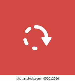 Loading Icon Sign Design Red Background Stock Vector (Royalty Free ...
