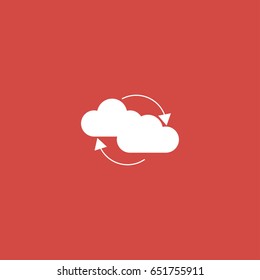 Loading Icon Sign Design Red Background Stock Vector (Royalty Free ...