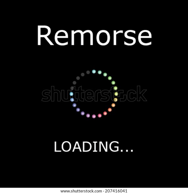Loading Illustration Black Background Remorse Stock Vector (Royalty ...
