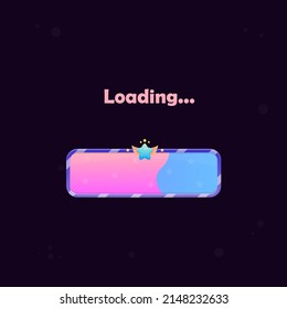 Loading Page Progress Bar Blue Pink Stock Vector (Royalty Free ...