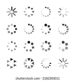 Loading Page Symbols Vector Illustration: เวกเตอร์สต็อก (ปลอดค่า ...