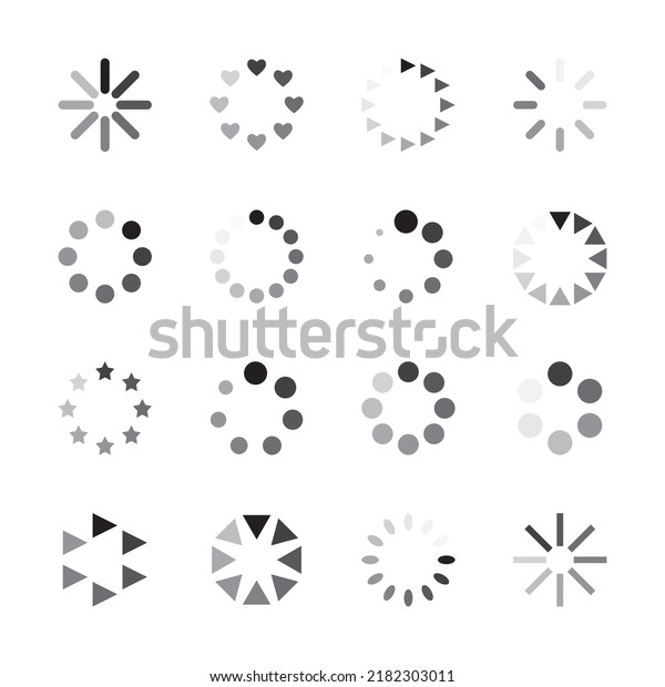 Loading Page Symbols Vector Illustration: เวกเตอร์สต็อก (ปลอดค่า ...