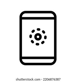 Loading Phone Icon Under Screen Finger Stock Vector (Royalty Free ...