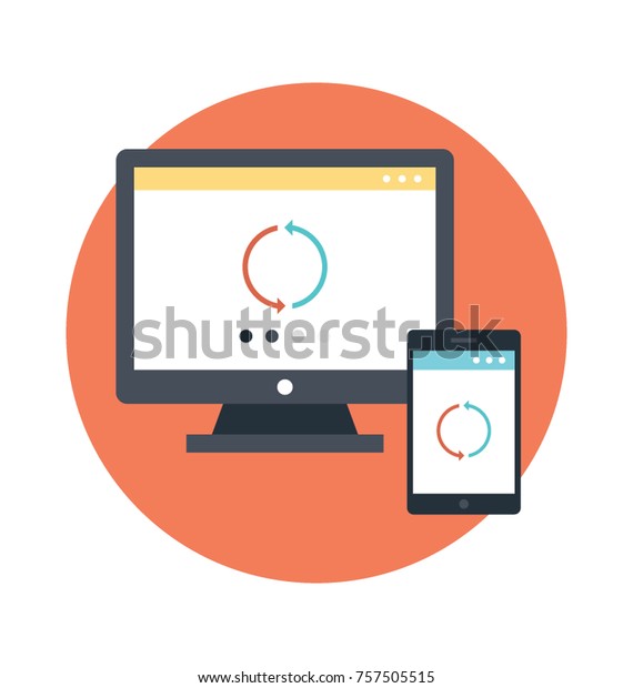 Loading Signs Two Devices Showing Device Stock Vector (Royalty Free ...