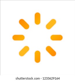 Loading Wait Icon Orange Sign Low Stock Vector (Royalty Free ...