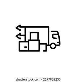 Loadingunloading Line Icon Pictogram Web Page Stock Vector (Royalty ...
