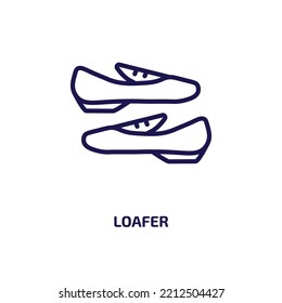 Loafer Icon Clothes Collection Thin Linear Stock Vector (Royalty Free ...
