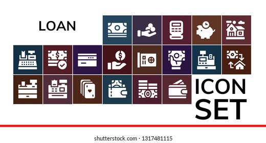 Loan Icon Set 19 Filled Loan: เวกเตอร์สต็อก (ปลอดค่าลิขสิทธิ์) 1317481115 | Shutterstock