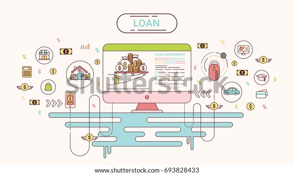 Loan Info Graphics Design Concept Loan: เวกเตอร์สต็อก (ปลอดค่าลิขสิทธิ์ ...