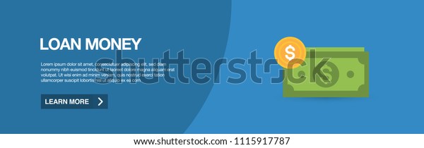 Loan Money Web Banner Stock Vector (Royalty Free) 1115917787 | Shutterstock